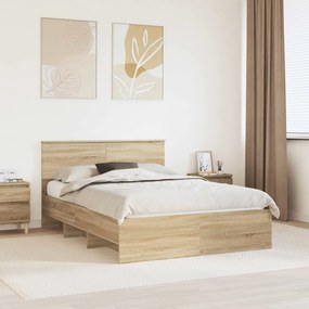 Rám postele s čelo Sonoma dub 160 x 200 cm Kompozitní dřevo 3408832