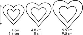TESCOMA Oboustranná vykrajovátka srdce DELÍCIA  6 velikostí