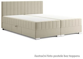 Postel dvoulůžko BOXSPRING EDIT + topper v ceně | 160x200 | VÝBĚR TKANIN
