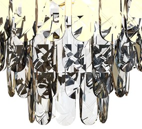 Lustr Luxuria I, 1x křišťálové/zlaté kovové stínítko, (fi 48cm), g