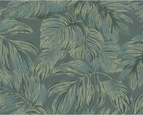 A.S. Creation Vliesová tapeta Casual Living Floral Gold Green, 10,05 x 0,53 m