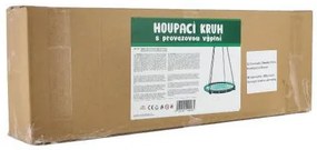 Teddies Houpací kruh zelený 80 cm provazová výplň