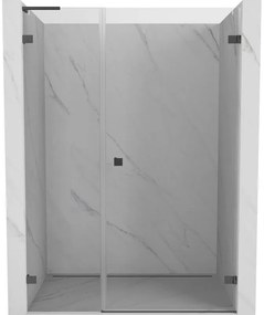 Mexen Lunar-B L sprchové dveře pravé 110 cm, transparentní, kartáčovaná šedočerná - 832SL-110-050-66-00-P