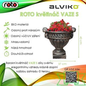 Roto VAZE S - bronzově hnědá / průměr 370 x 400 mm
