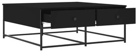 Konferenční stolek černý 100 x 99 x 40 cm kompozitní dřevo - Default Title