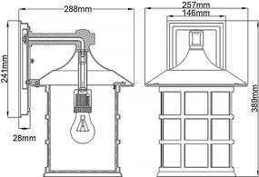 Venkovní lucerna Elstead FREEPORT L 1xE27 IP44 černá barva 39 cm