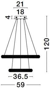 LED lustr Medora 59 zlaté