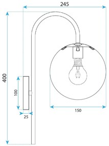 Toolight Nástěnné osvětlení Modern G090-1W černá