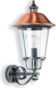 LND 360A00G Nástěnné venkovní svítidlo Augusta E27 100W 230V černá + měď - LANDA Lighting