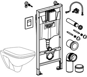 GROHE 39467000 - Sada pro WC SOLIDO 1,13 m keramika/bílá