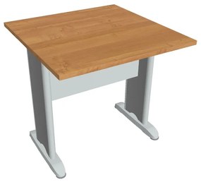 Stůl jednací rovný 80 cm - Hobis Cross CJ 800 Dekor stolové desky: olše, Dekor lamino podnože: šedá, Barva nohou: Stříbrná