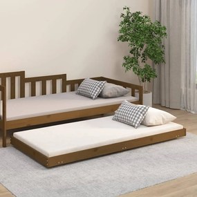 823512 vidaXL Rám postele medově hnědý 75 x 190 cm masivní borové dřevo