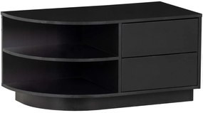 OnaDnes -20% Hoorns Černý borovicový TV stolek Frederica 78 x 40 cm, levý