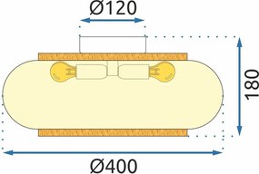 Toolight Toolight, stropní svítidlo 1xE27 APP1253-1CP, přírodní, OSW-01411