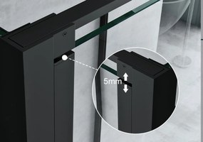 design sprchový kout RAVENA R66 - U-form 90-140cm