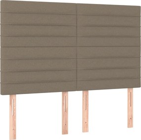 Box spring postel s matrací taupe 140x200 cm textil 3137241