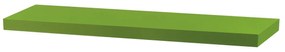 Nástěnná polička, zelený mat, 80 x 24 x 4 cm