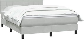 Box spring postel s matrací světle šedá 160x210 cm samet 3316215