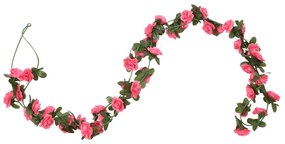 Umělé květinové girlandy 6 ks červenorůžové 240 cm - Default Title