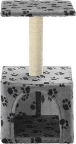 Škrabadlo pro kočky sisalové sloupky 55 cm šedé s potiskem 170538