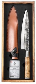 Forged VG10 kuchařský nůž 20,5 cm s koženým pouzdrem