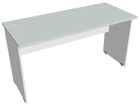 Stůl pracovní rovný 140 cm - Hobis Gate GE 1400 Dekor stolové desky: šedá, Dekor lamino podnože: bílá