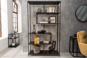 Invicta Kovová knihovna SLIM LINE 185x115 černá cm 42023