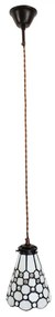Závěsná Tiffany lampa kamínky Sacheverell – 15x115 cm