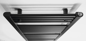 Aqualine Direct otopné těleso rovné boční připojení 450 x 1320 mm černá mat ILR34B