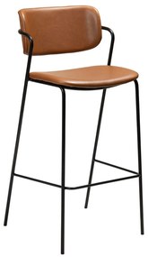 Hnědá barová židle z imitace kůže DAN-FORM Denmark Zed, výška 107 cm
