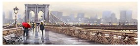 CANVAS WATERCOLOR 45x140 ST400 NEW YORK BRIDGE