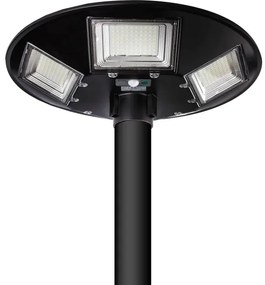 LED Solární pouliční lampa se senzorem LED/22W/6V 6500K IP65 černá + DO