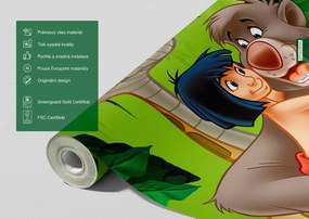 Dětská vliesová fototapeta na zed' Kniha Džunglí, Disney | 90 x 202 cm | DFTDNV 5474