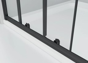 NICOL COMBI II Black 100x100x100 Čiré Sprchový kout s posuvnými dveřmi