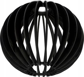 BERGE Stínidlo pro lustrovou lampu, dřevěná koule, černé