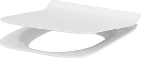 Cersanit Crea Clean On, hranatá kombi mísa včetně Slim sedátka z duroplastu, bílá, K114-022
