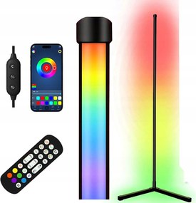 160 cm Stojací rohová stojací lampa Rgb Led Dálkový Ovladač Apklikace Duhový Efekt