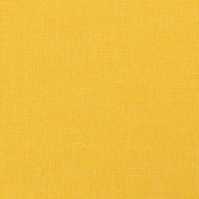 Relaxační křeslo hořčicově žluté textil 341297