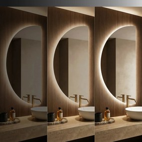 Tutumi Zrcadlo 118,5x59 cm s regulovatelným LED osvětlením HOM-01526