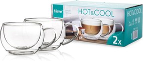 4Home Termo sklenice na cappuccino Hot&Cool 270 ml, 2 ks