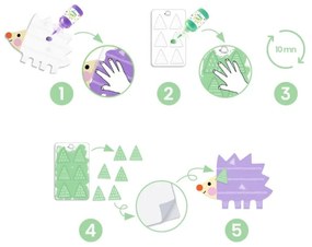 DJECO Kreativní sada Zvířátka a prstové barvy +18m