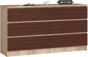Komoda K140 6SZ dub sonoma/wenge