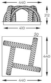 Zuma Line MX3274-4-3BCT - LED Stropní svítidlo TULA LED/23,5W/230V černá