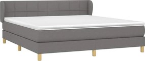Box spring postel s matrací tmavě šedá 180x200 cm textil 3126822