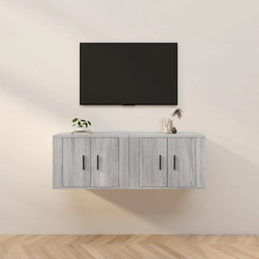 Nástěnné TV skříňky 2 ks šedé sonoma 57 x 34,5 x 40 cm 3188340