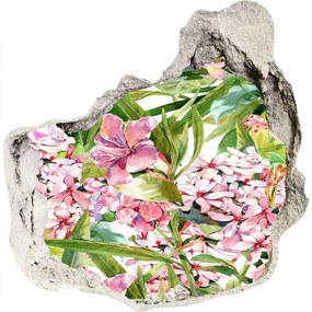 Wallmuralia Nálepka 3D díra na zeď Květinový vzor 75x75 cm