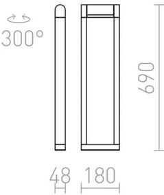 RED - Design Rendl - R12624 - LED Venkovní lampa AQUE LED/8W/230V IP54 černá