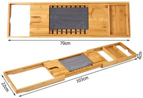 Verk 01702 Bambusový podnos na vanu 70 - 103 cm