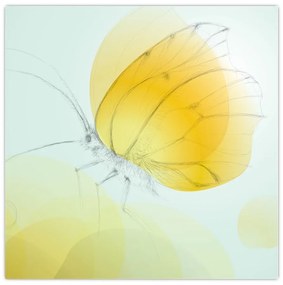 Obraz - Žlutý motýl (30x30 cm)