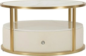 Designový konferenční stolek Pembroke 75 cm bílý